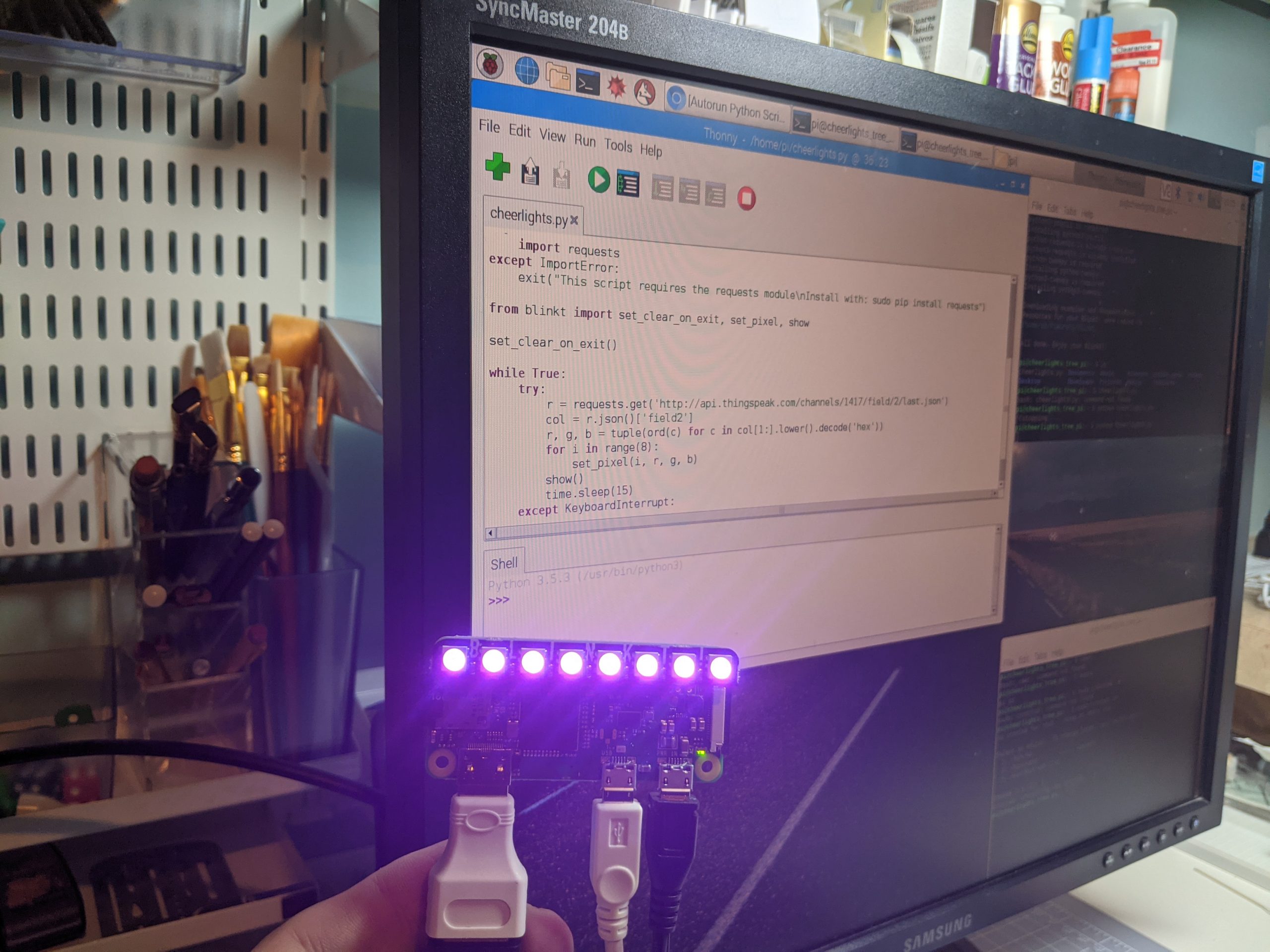 CheerLights for Raspberry Pi Zero W and Blinkt! – About Things | A Hans Scharler Blog
