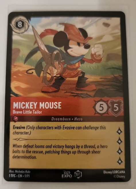 Disney Lorcana: First Mickey Mouse Promo Card Revealed at D23 Expo ...